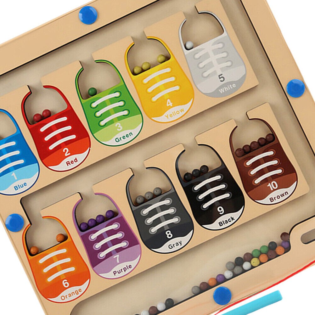 Joc educativ pentru copii, Labirintul cu numere si bat magnetic ...