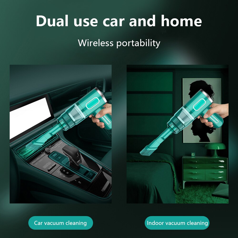 Mini aspirator auto, Senmase, USB, Verde - eMAG.ro