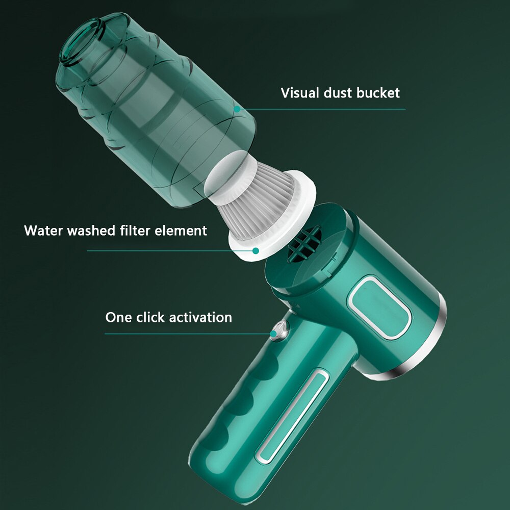 Mini aspirator auto, Senmase, USB, Verde - eMAG.ro