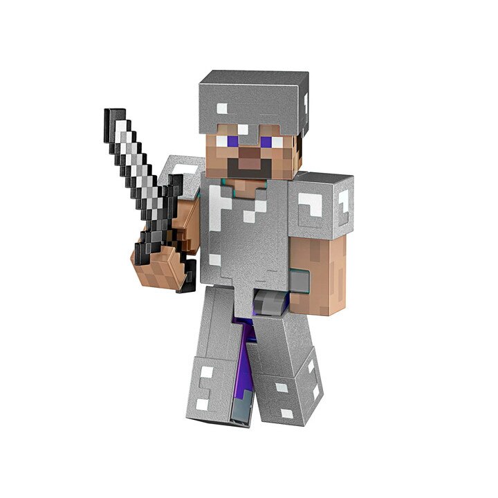 Figurina Minecraft, Steve cu armura diamant - eMAG.ro