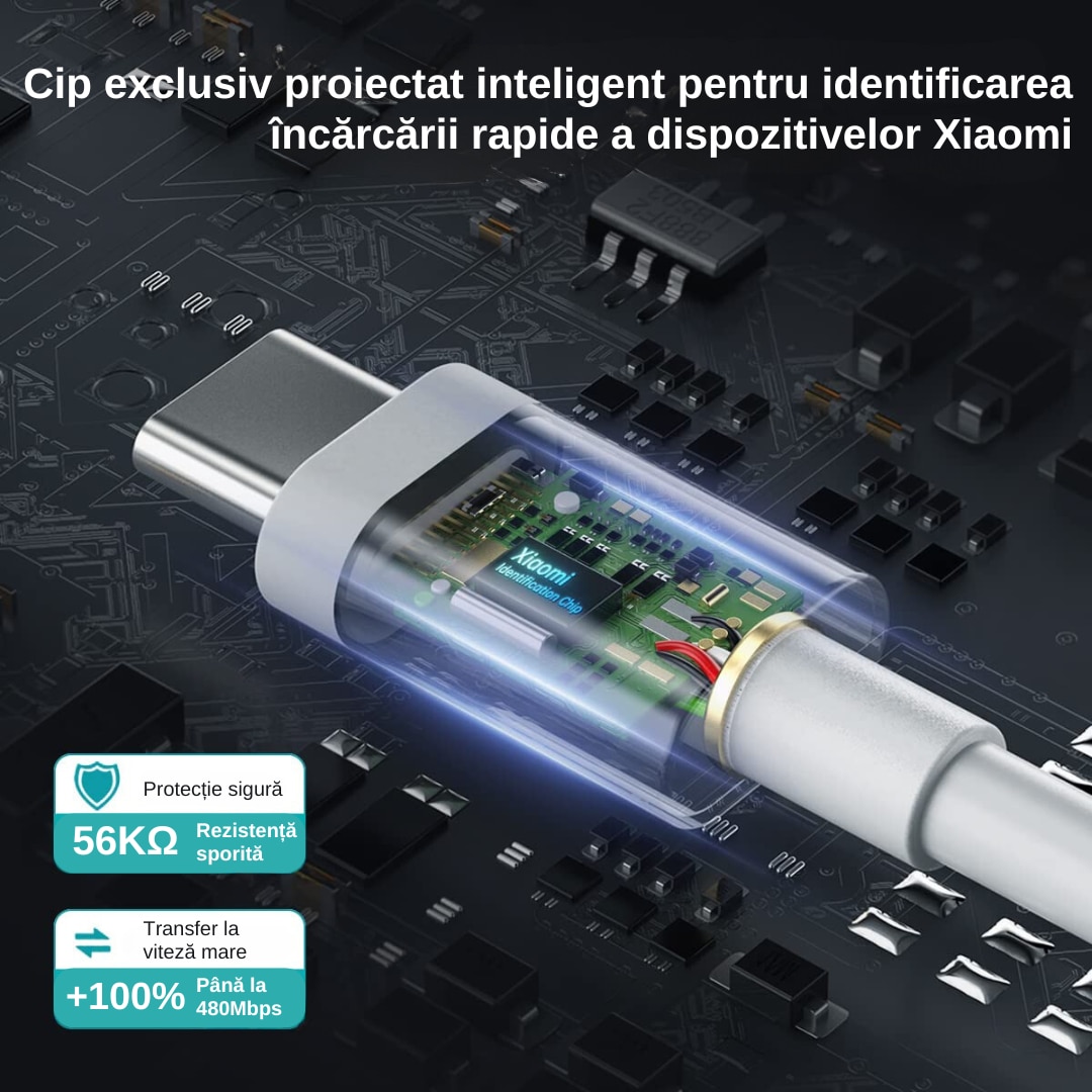 Incarcator TurboCharge 67W, AHA PRINT®, pentru Xiaomi, RedMi, inclus ...