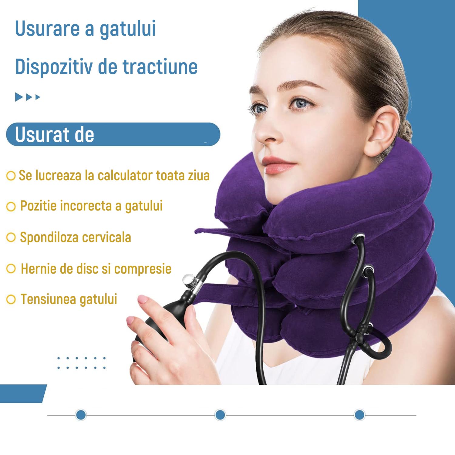 Perna de relaxare pentru gat si umeri, dispozitiv de tractiune ...
