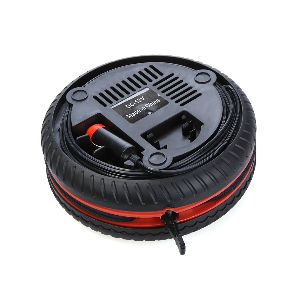 Compresor portabil pentru masina, Emzone, 12 V, 260 PSI, negru-rosu ...