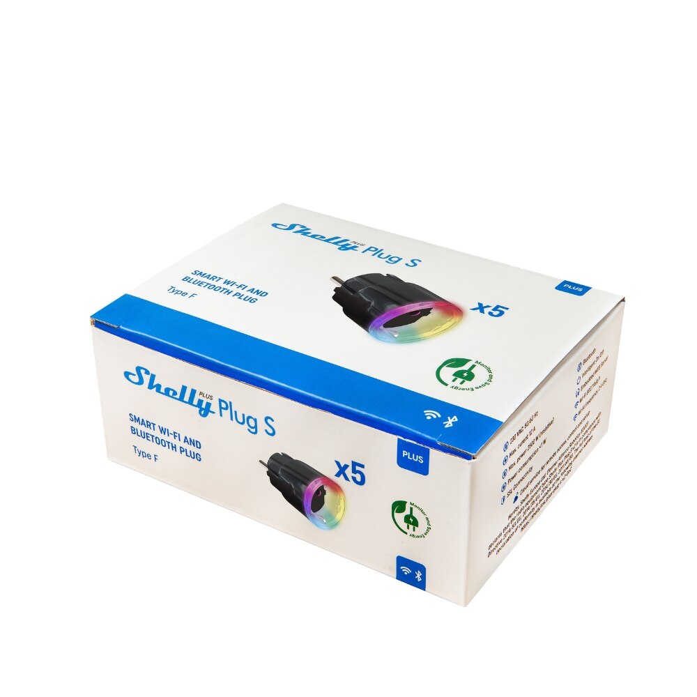 Pachet de 5 prize inteligente Shelly Plus Plug S Negre cu monitorizare ...