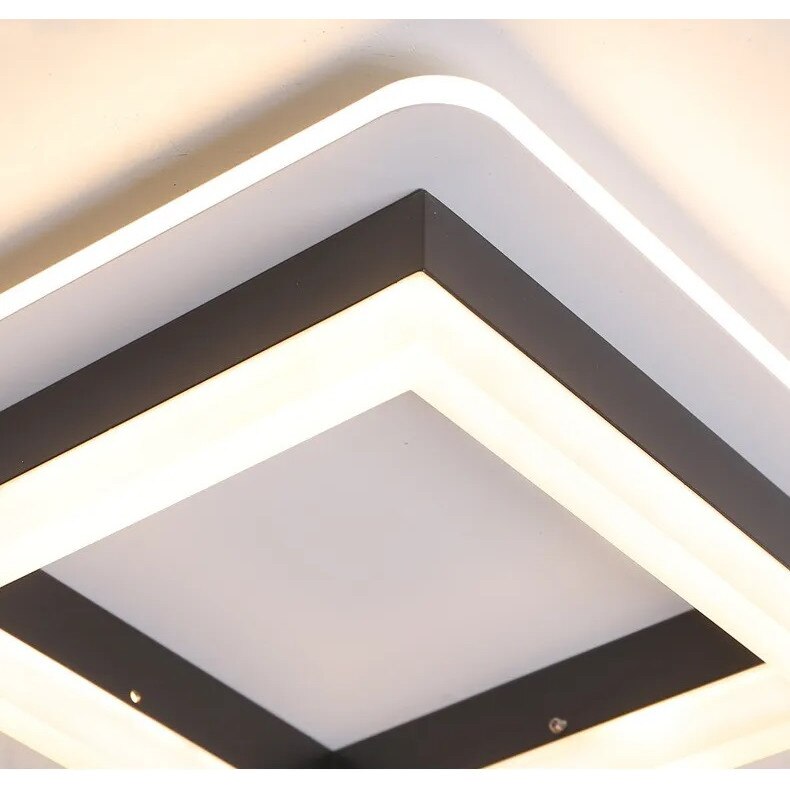 Lustra LED patrata, 41W, negru, 3000K/4000K/6000K - eMAG.ro