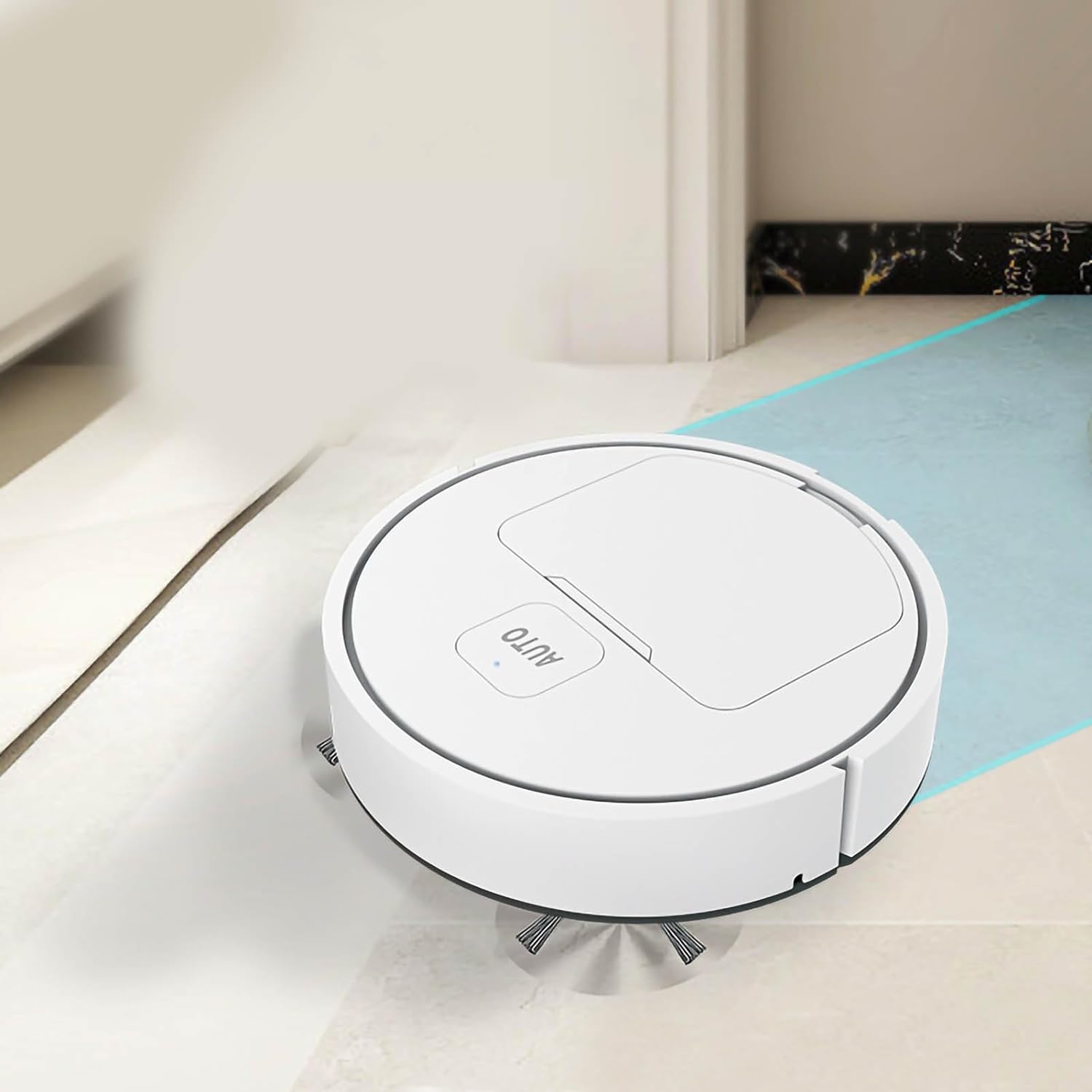Robot de aspirare inteligent, ABS, Alb - eMAG.ro