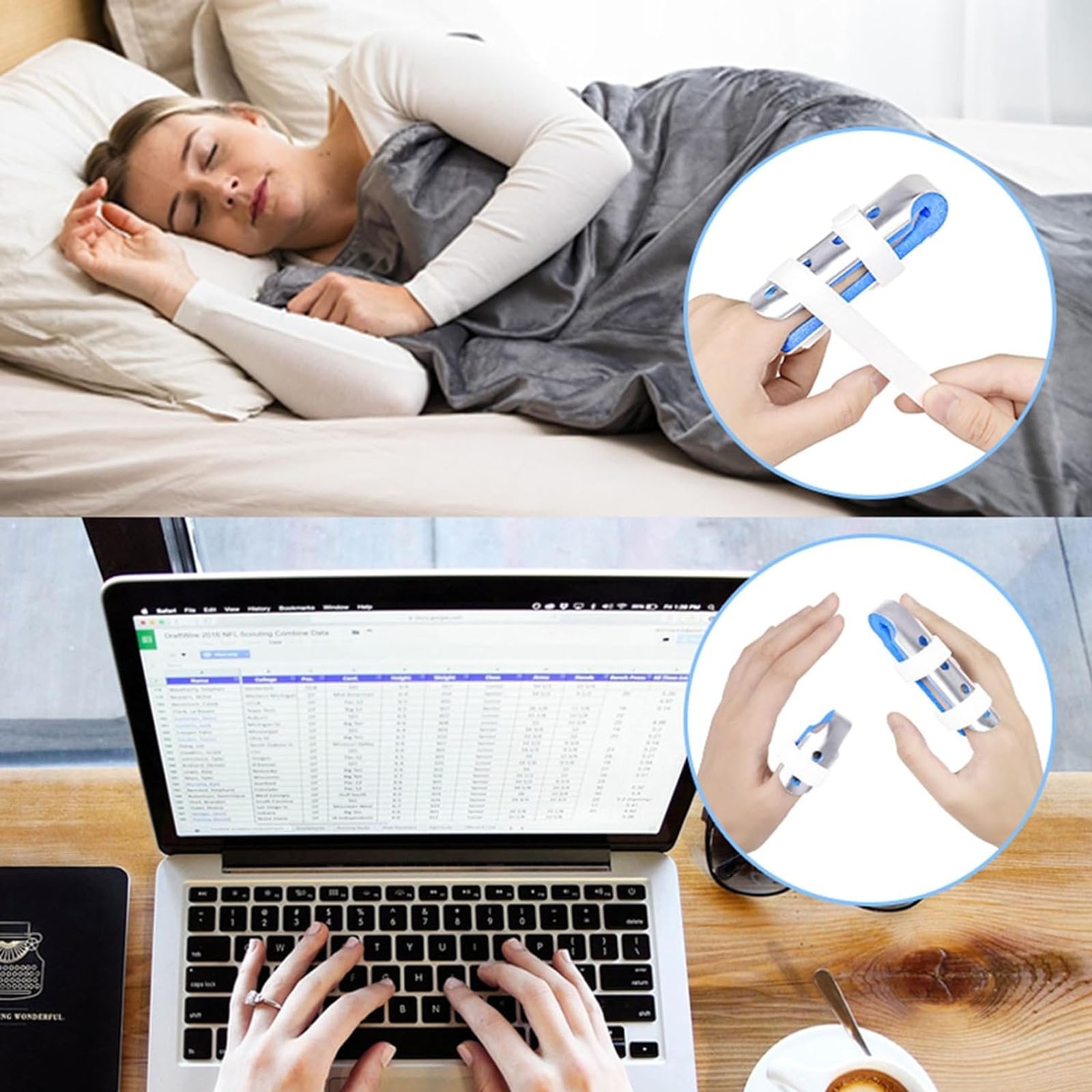 Set 3 bandaje imobilizare deget, Axroad Mall, Cu atela, Respirabil si ...