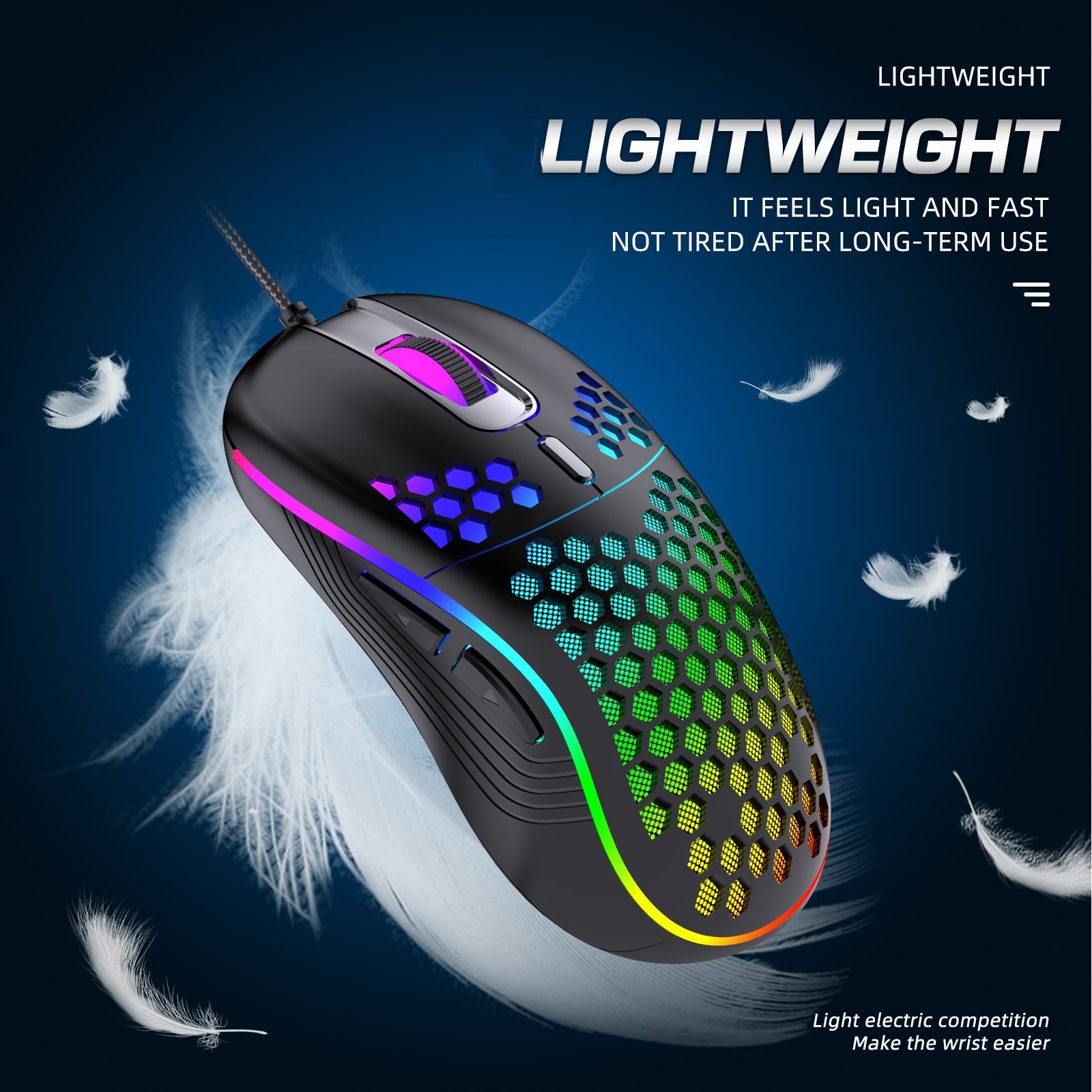 Mouse profesional pentru Gaming & Office, NUODWELL, Iluminare RGB, Cu 6 ...