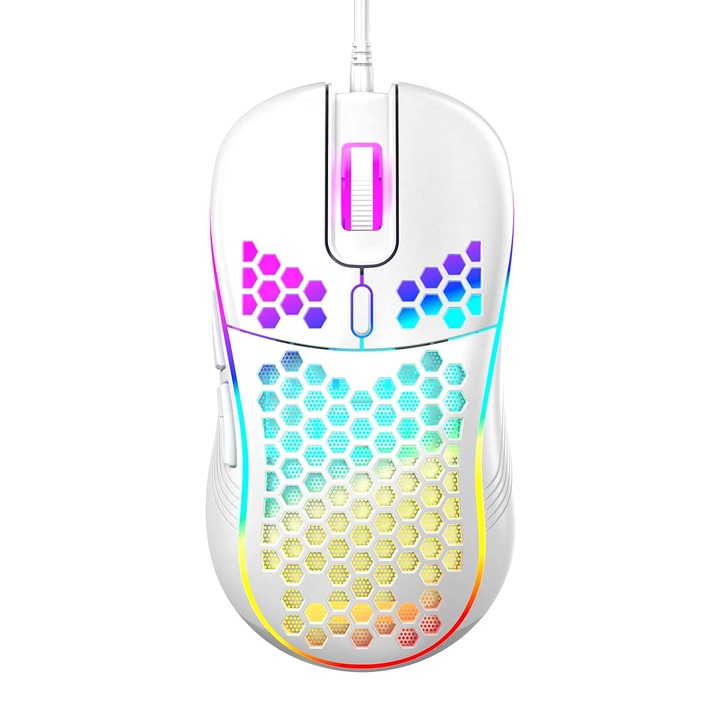 Mouse profesional pentru Gaming & Office, NUODWELL, Iluminare RGB, Cu 6 ...