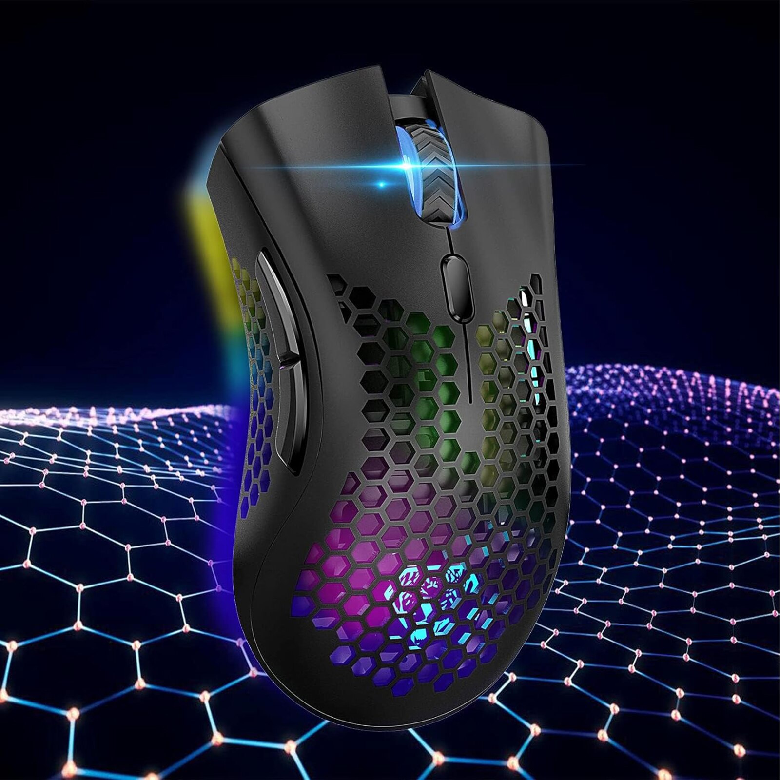 Mouse wireless profesional pentru gaming & office, NUODWELL, Iluminare ...