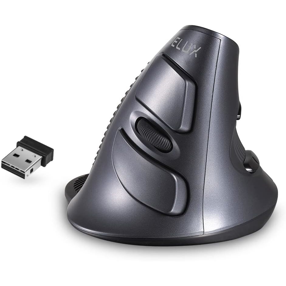 Mouse vertical DeLUX ergonomic fara fir pentru tunelul carpian Mute ...
