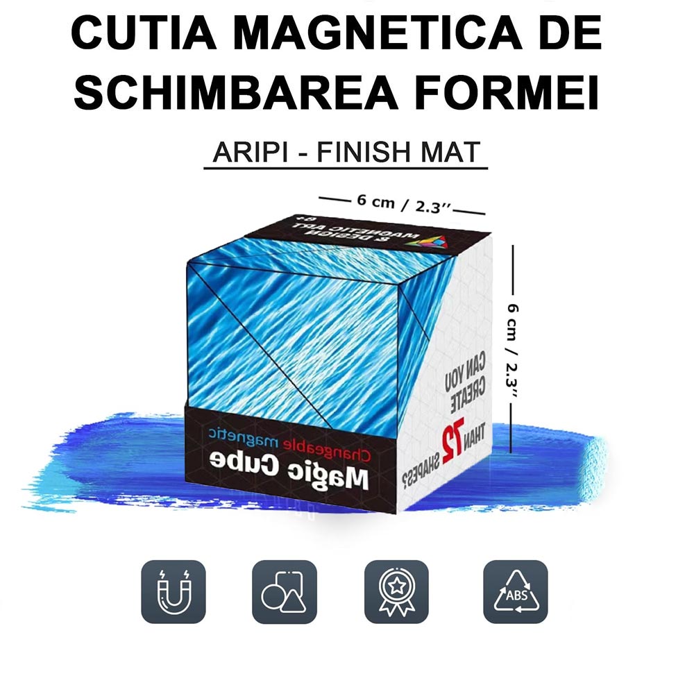 Cub Rubik Magnetic, RASK, Geometrie tridimesionala, Puzzle, 3D, 70 de ...