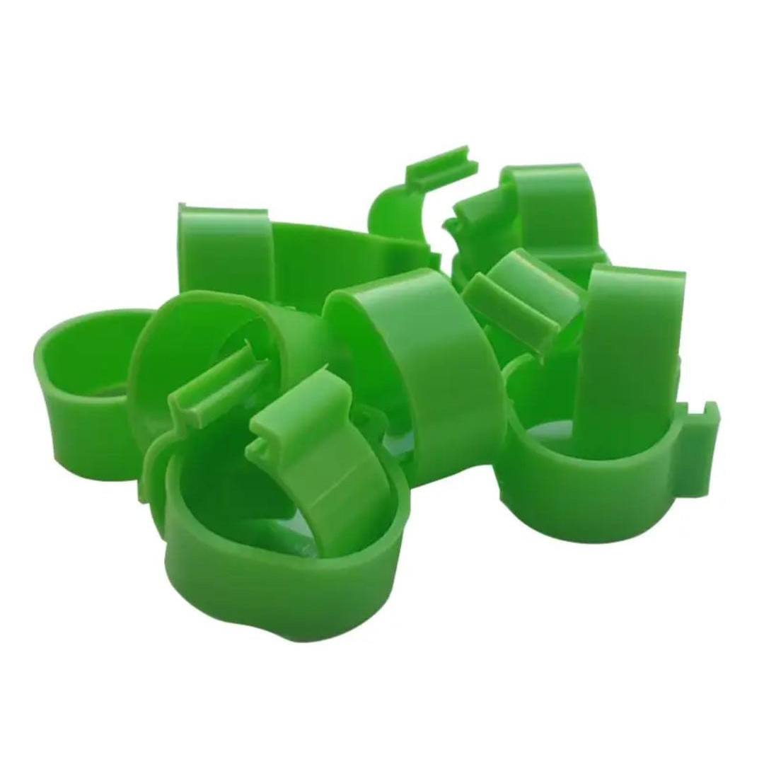 Set Inele de picioare pentru pasari, Plastic, 16 mm, Verde, 100 buc ...