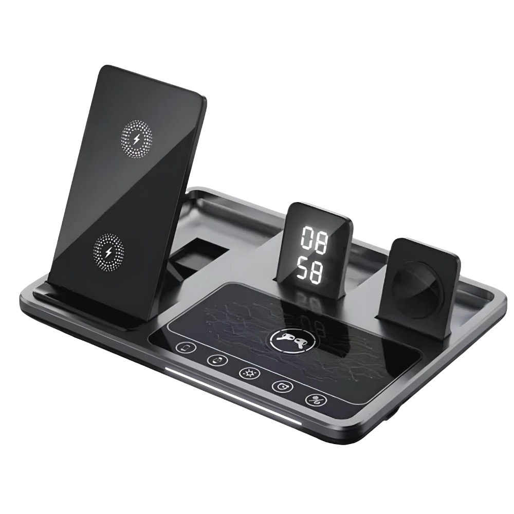 Incarcator rapid wireless YARCO® 4 in 1 Type-C, Senzor inteligent ...