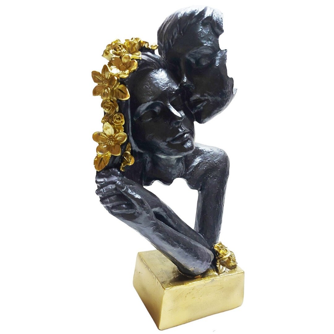 Statueta Decorativa, Indragostiti, Negru, 28 cm, DO22073 - eMAG.ro