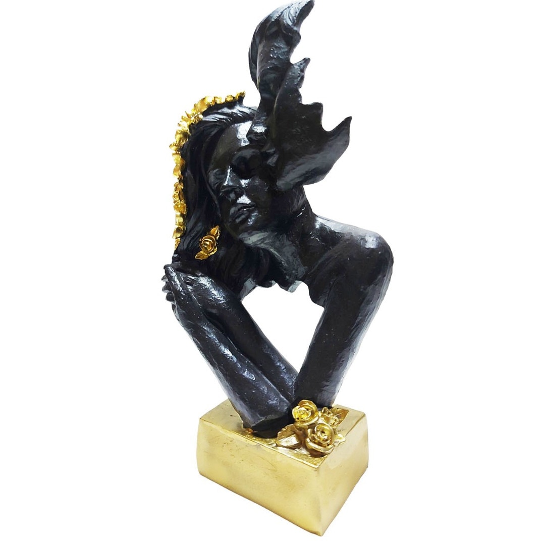 Statueta Decorativa, Indragostiti, Negru, 28 cm, DO22073 - eMAG.ro