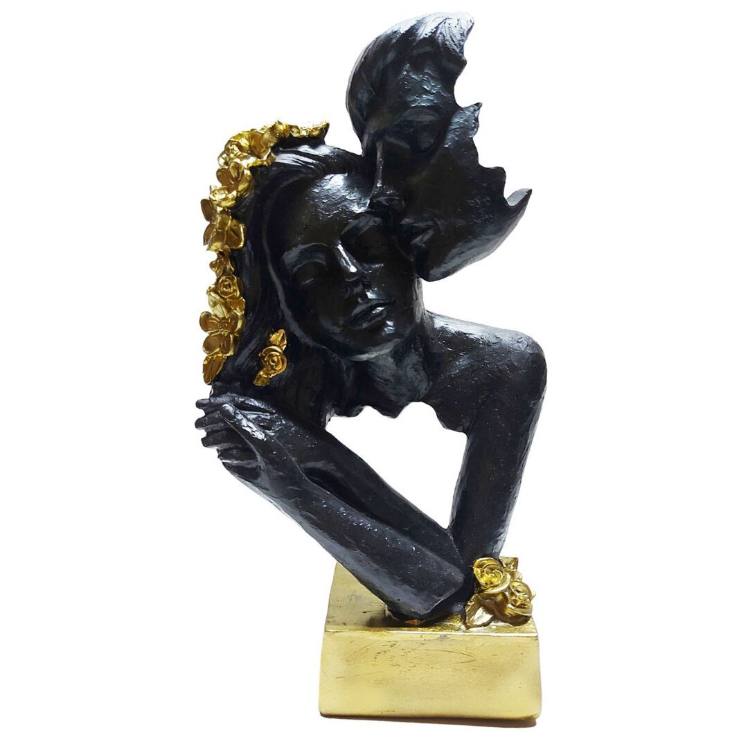 Statueta Decorativa, Indragostiti, Negru, 28 cm, DO22073 - eMAG.ro