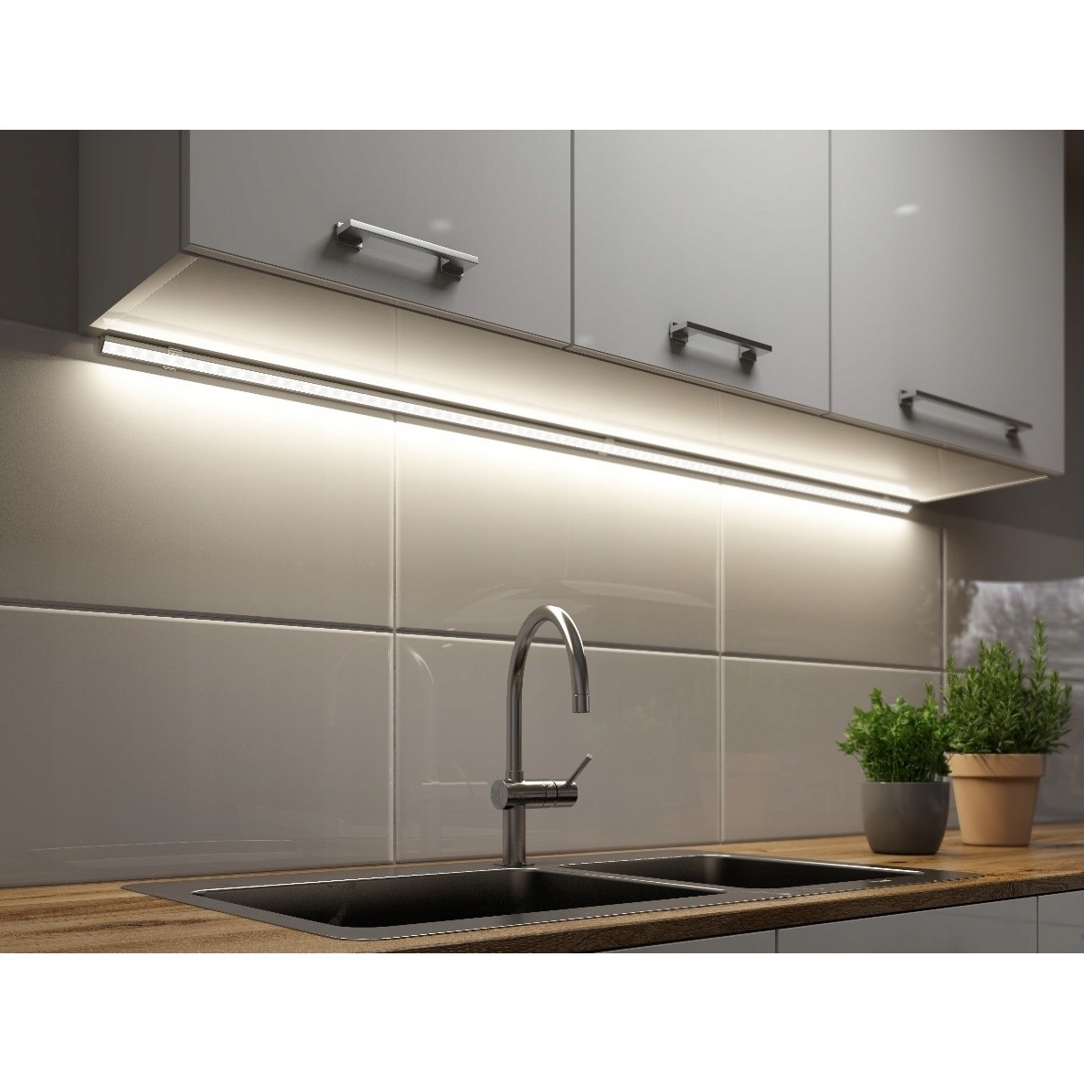 Banda LED, Led Labs, Baza PCB, 2835 SMD, 6W, 3000K, 12V, IP20, 1m, Alb ...