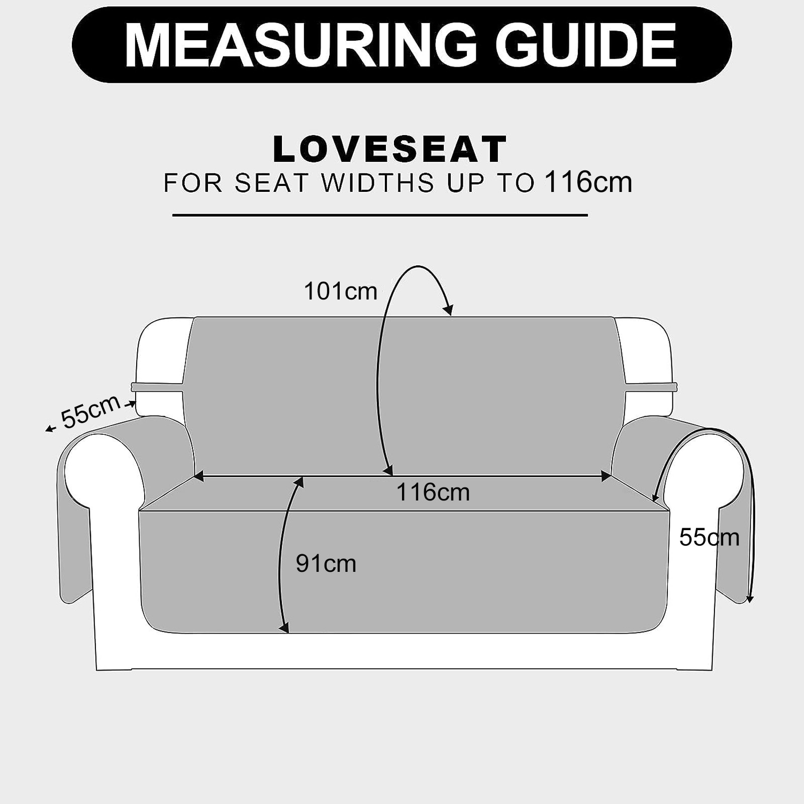 Husa de protectie pentru canapea, Axroad Mall, 2 locuri, Usor de curatat, Anti-alunecare, Cu ...