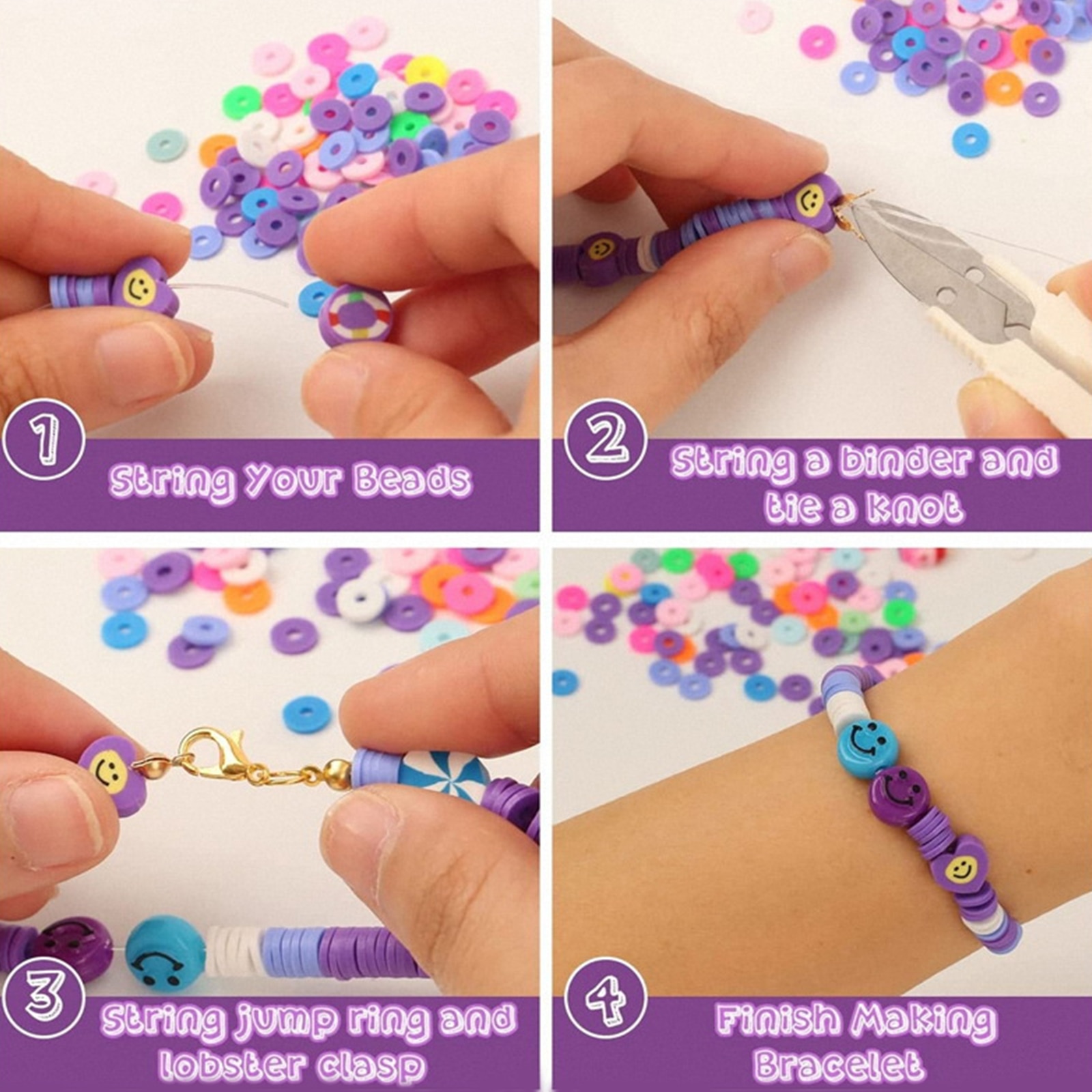 Set margele cu accesorii, Zggzerg, cu 28 de culori de margele plate din ...