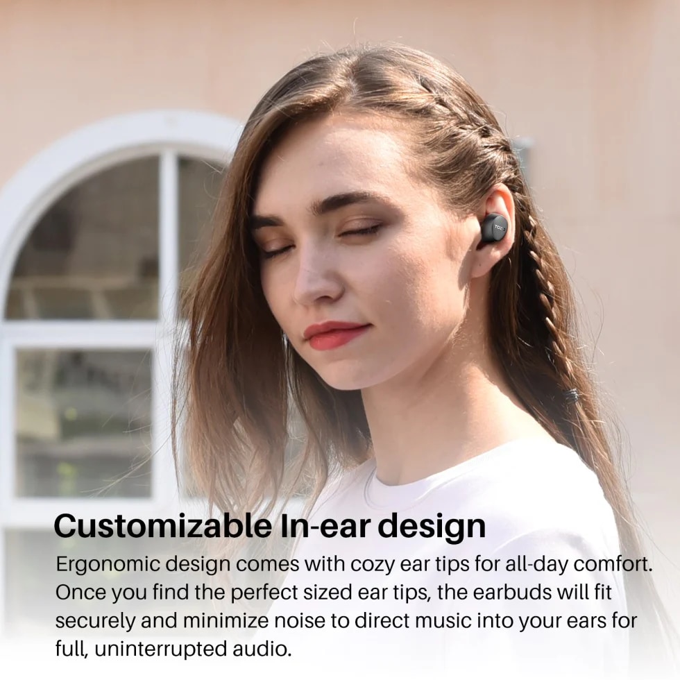 Casti True Wireless TOZO® AgileDots High-Fidelity Stereo Sound, Ear-Fit ...