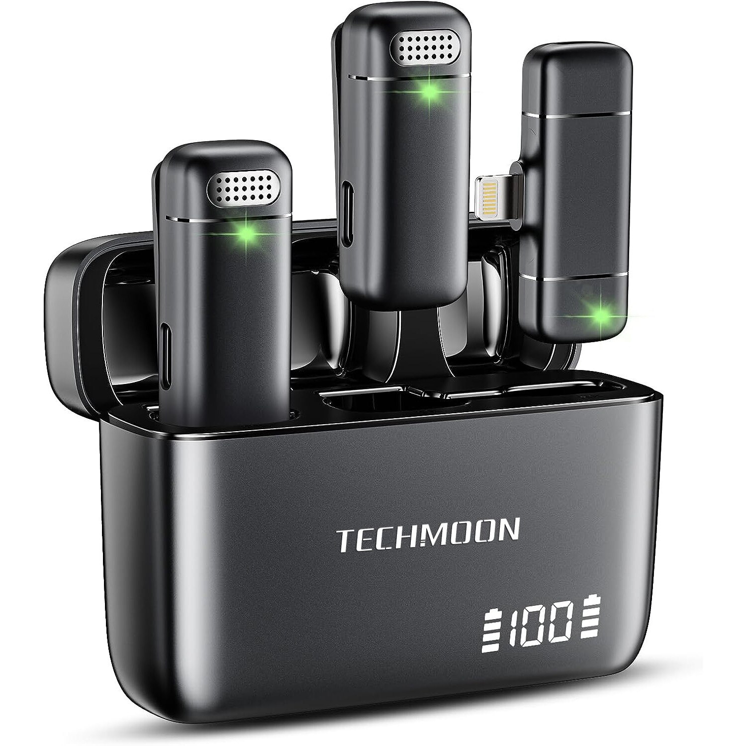 Set 2 Microfoane Lavaliera Profesionala, Techmoon®, Wireless - eMAG.ro