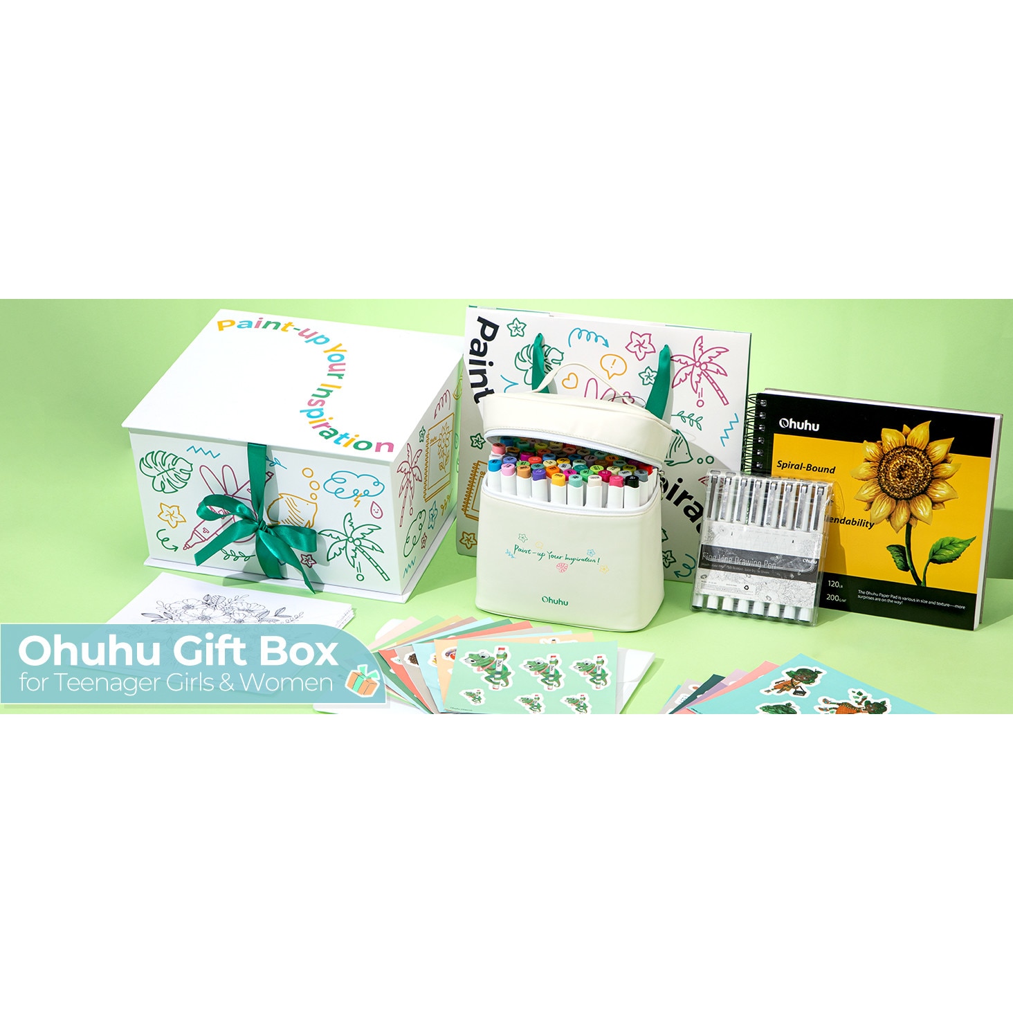 Set 72 Markere Ohuhu Honolulu Brush Chisel, Fineliner, 16 Foi De ...
