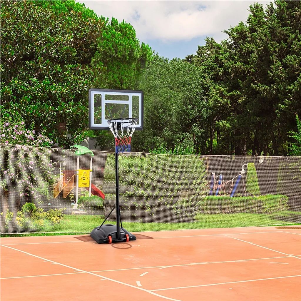 Cos de baschet portabil cu panou si suport vertical, reglabil pana la ...