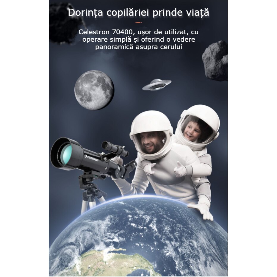 Telescop pentru adulti si copii profesional portabil Celestron cu ...