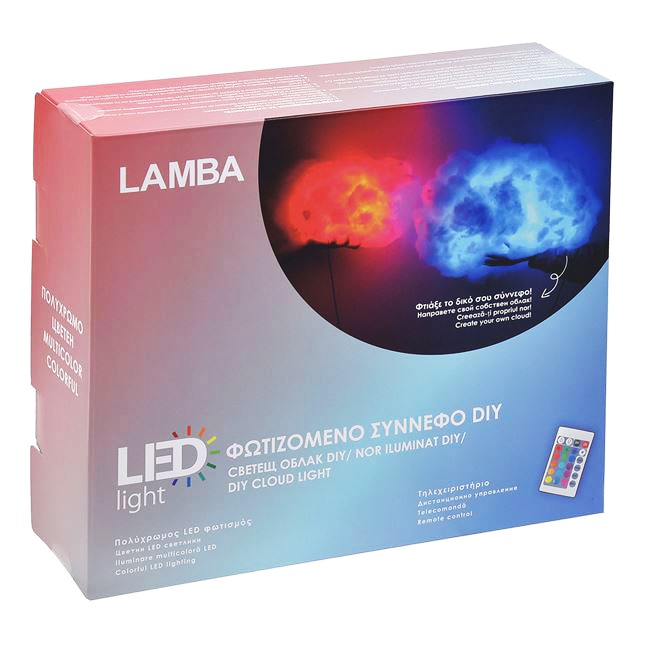 Lampa NOR DIY RGB de perete cu LED Multicolor & Telecomanda - eMAG.ro