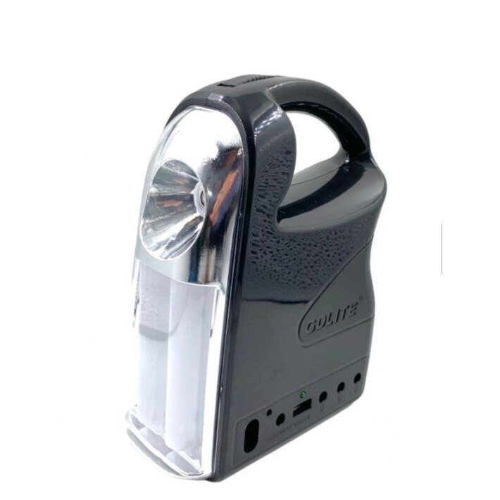 Kit solar GDLITE GD-7, Premium, 3 becuri, lanterna inclusa + usb ...