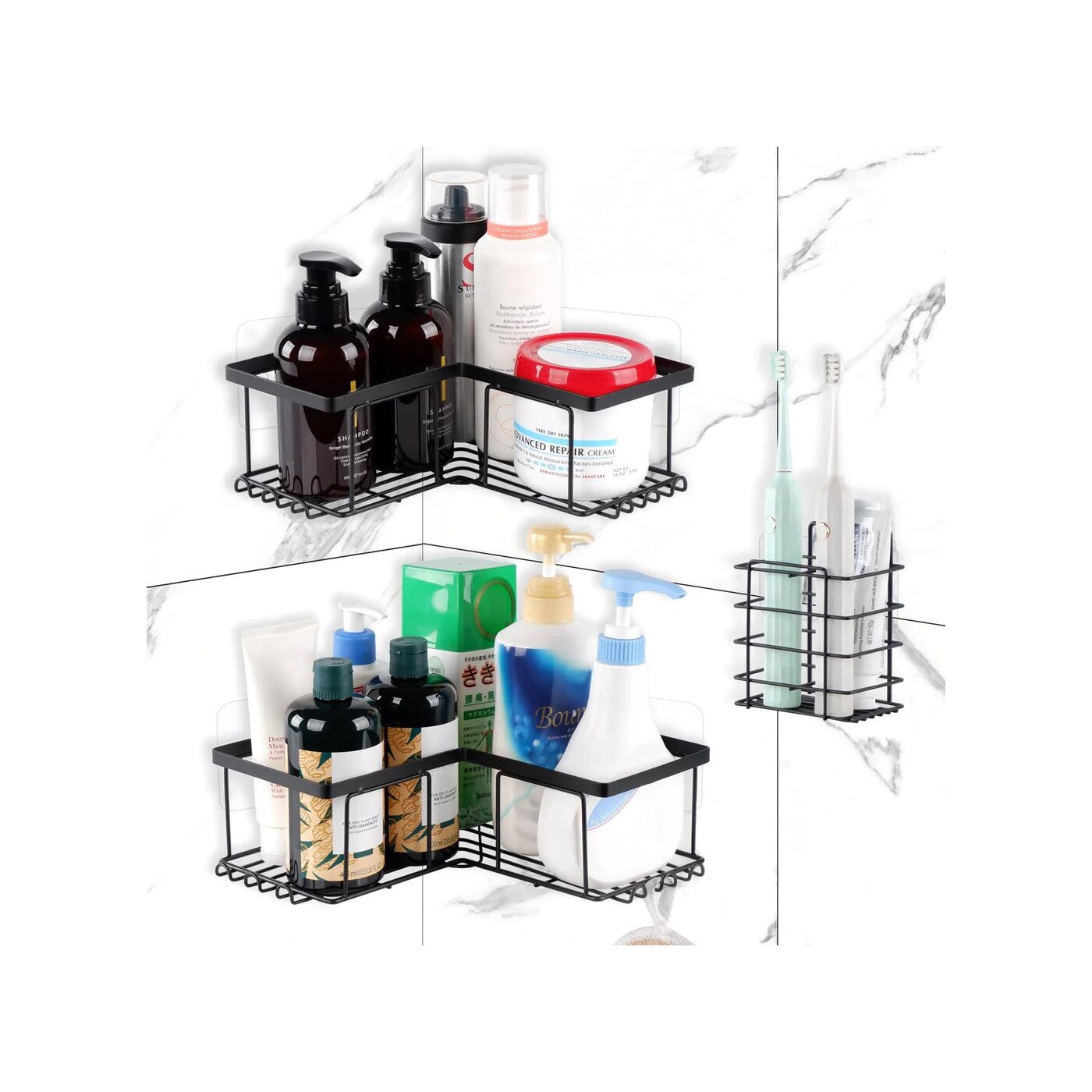 Raft de dus, etajera colt pentru baie, din otel inoxidabil, pentru ...