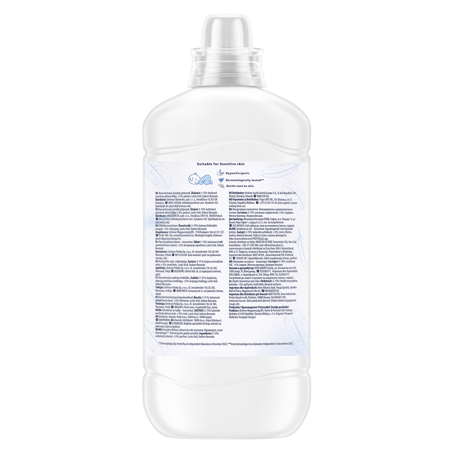 Balsam de rufe Coccolino Sensitive, 1.45L, 58 spalari - eMAG.ro