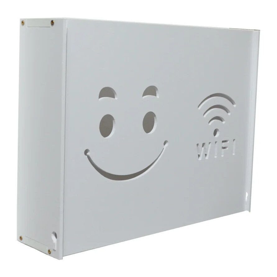 Raft Suport Router Wireless 60x40x10 cm, Smiley Face, pentru mascare ...