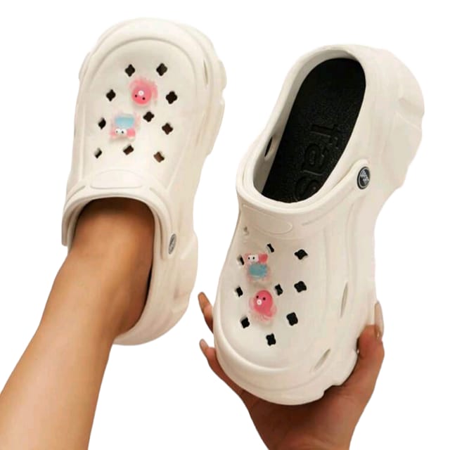 Crocs albi cu accesorii, marimea 36-37 - eMAG.ro