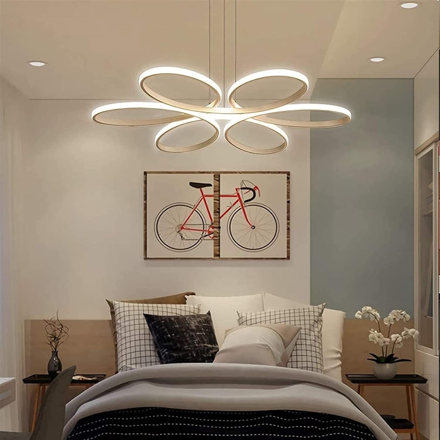 Lampa Moderna De Tavan Cu Led-Uri, Toolight, Din Aluminiu, Cu Design ...