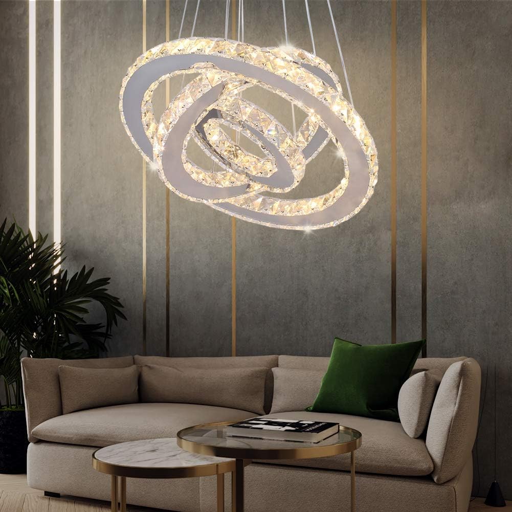 Candelabru Modern Cu Led-Uri, Toolight, Reglabil, Cu 3 Inele Rotunde sI ...