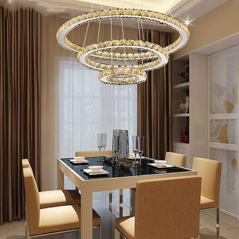 Candelabru Modern Cu Led-Uri, Toolight, Reglabil, Cu 3 Inele Rotunde sI ...