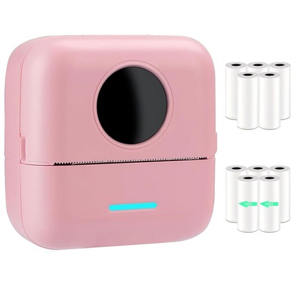 Mini imprimanta termica si 10 role hartie, RASK, Bluetooth, compatibil ...