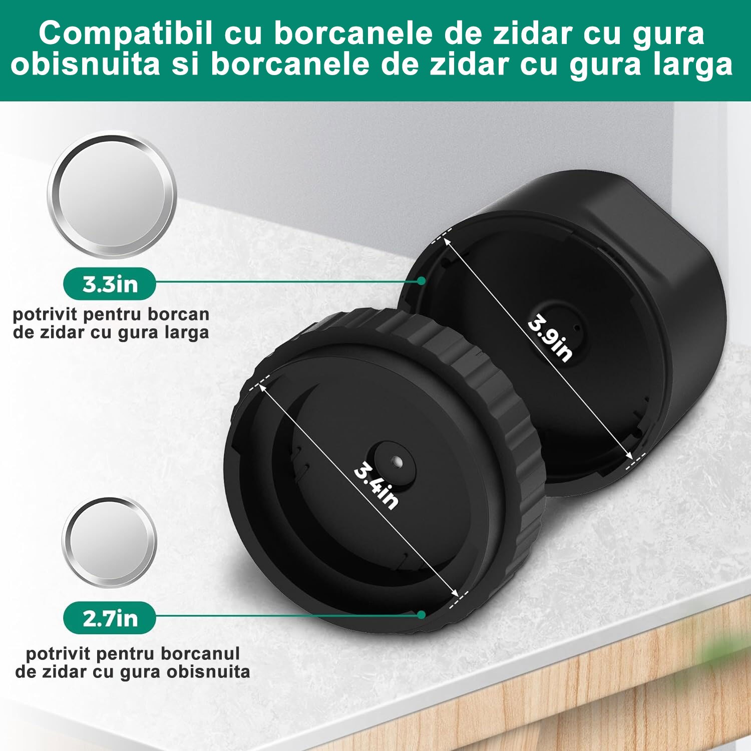 Set Aparat de vidat alimente, RASK, pentru borcane Mason cu gura larga ...