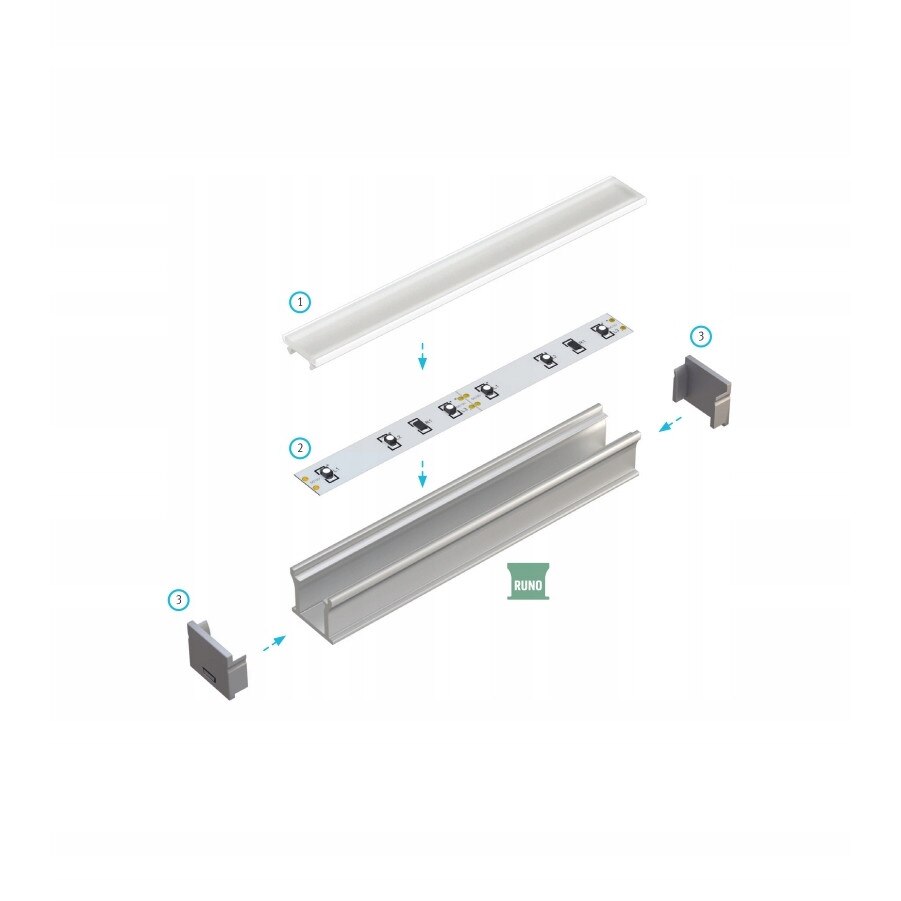 Capac pentru profil LED, Lumines Lightning, ABS, Mix - eMAG.ro