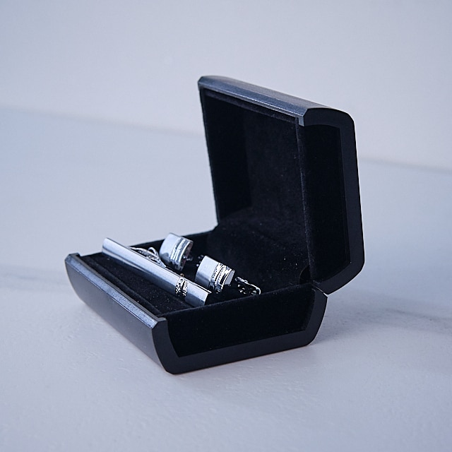 Set butoni camasa si ac de cravata, Exclusive Style VII, Argintiu ...