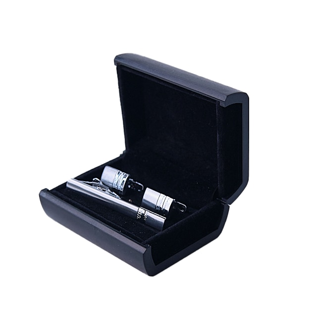 Set butoni camasa si ac de cravata, Exclusive Style VII, Argintiu ...