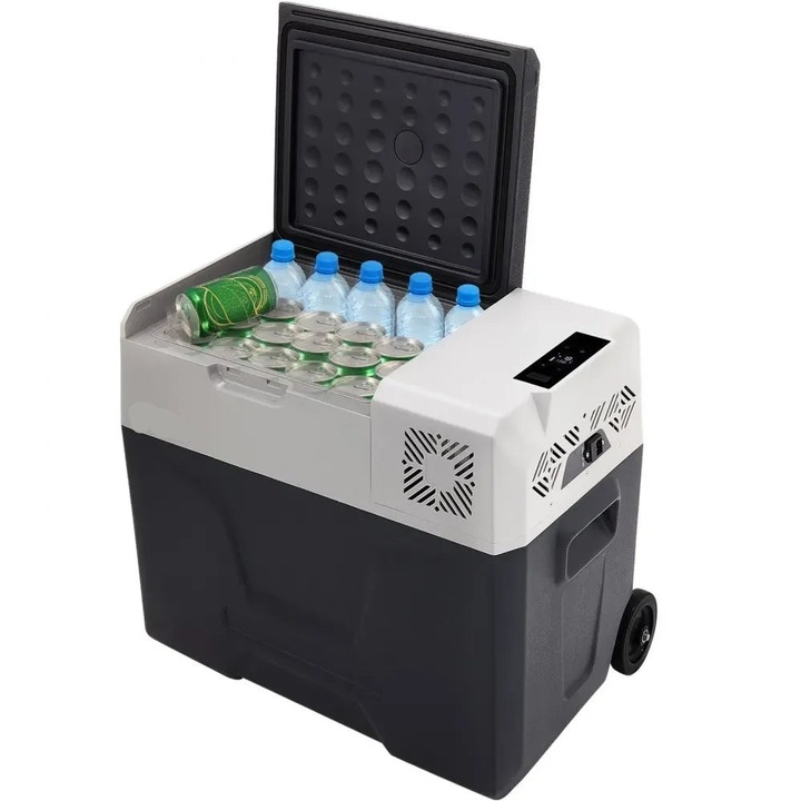 Frigider auto, portabil, 24 V, mod dublu, panou digital, control prin ...