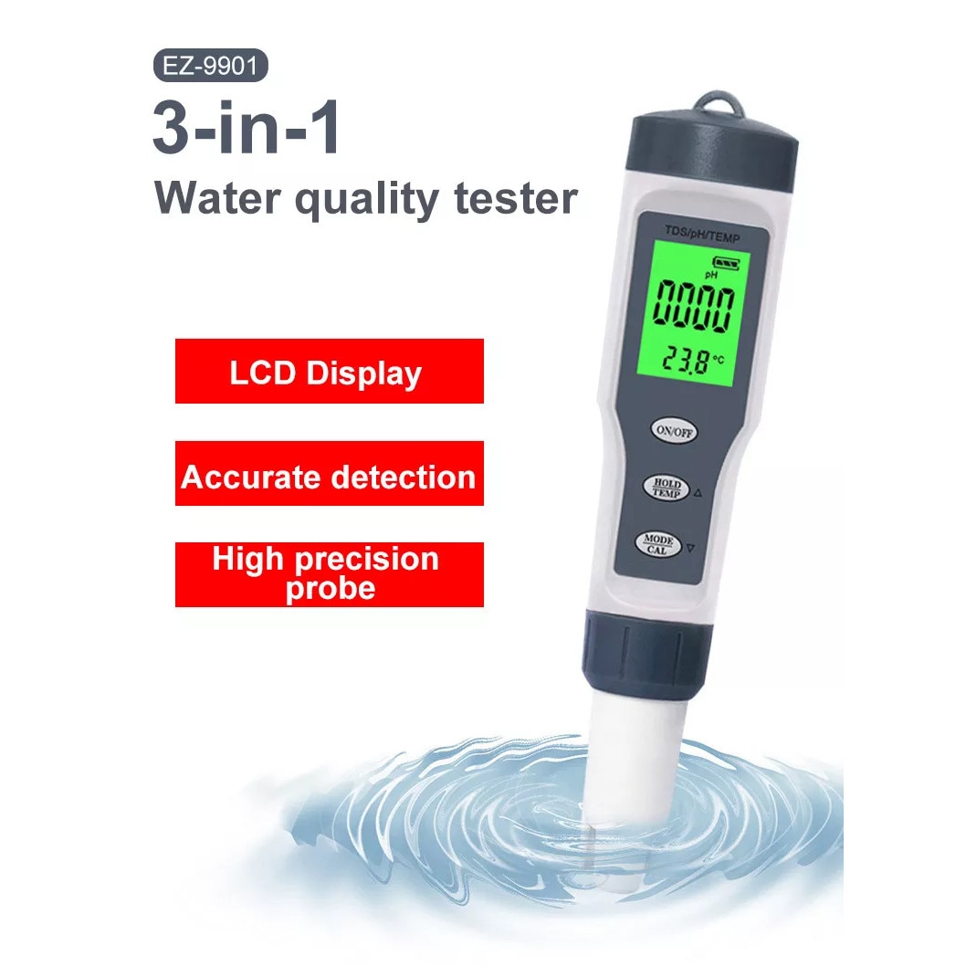 Tester de pH pentru apa, Noyafa, Duritate/Ph/Temperatura - eMAG.ro