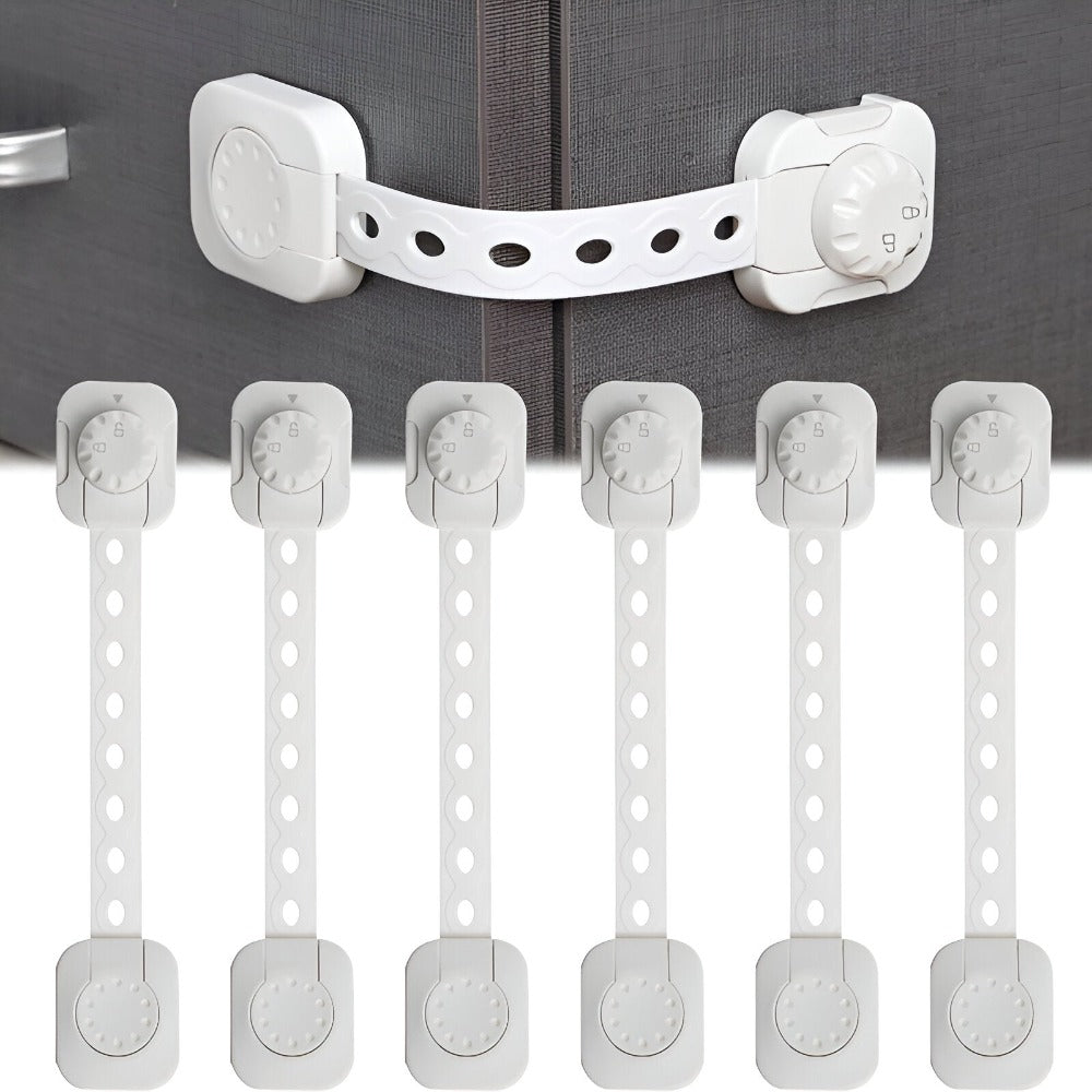Set 6 Sigurante Usi Copii Velixo®, Sistem de Blocare Mobilier, Sertare, Dulap, Frigider ...