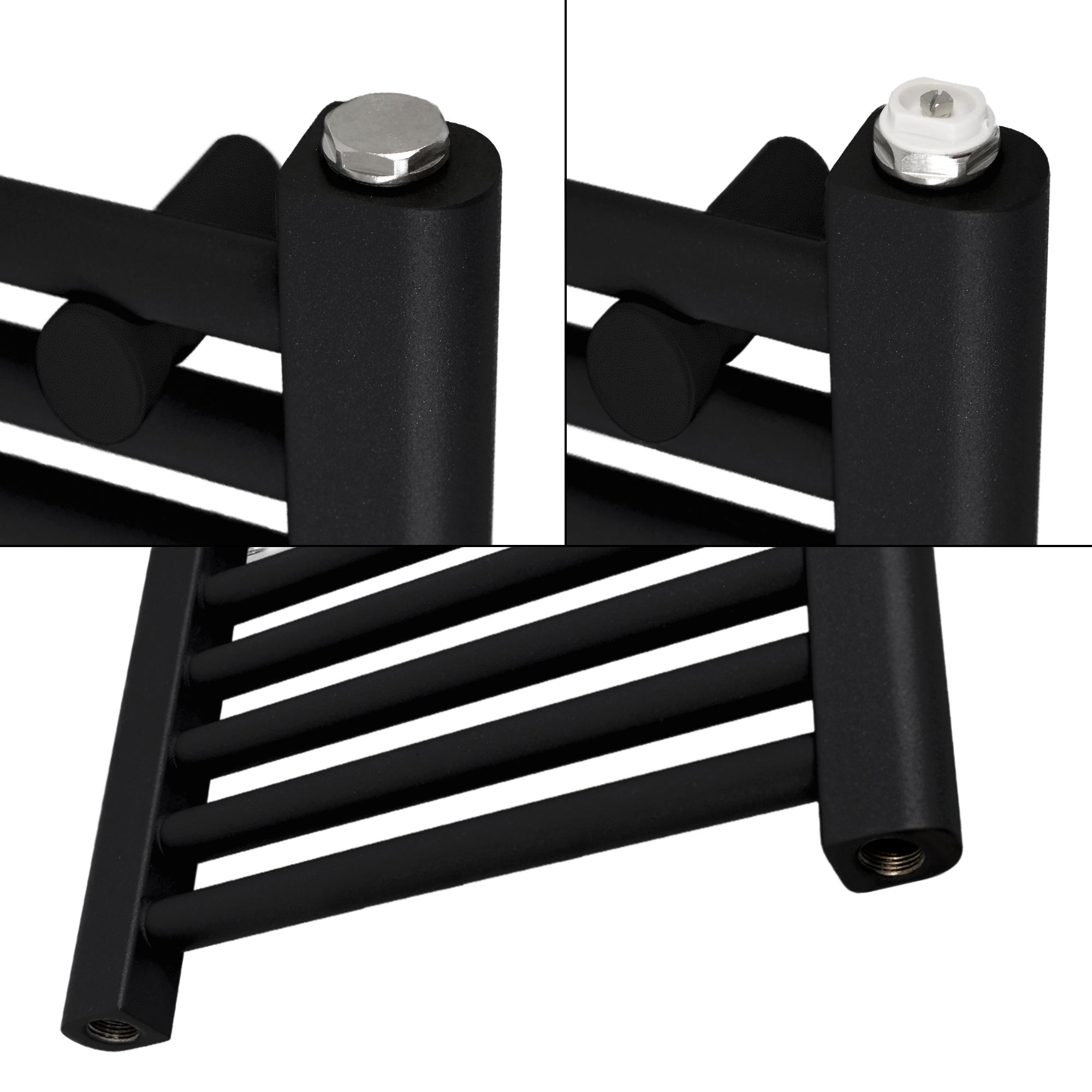 Radiator LuxeBath, otel, negru mat, material de inalta calitate ...