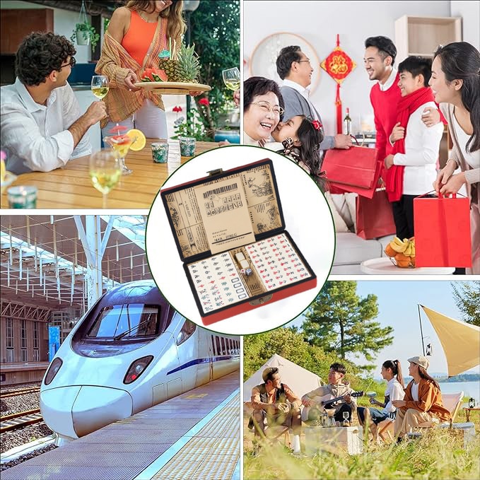 Joc de masa Mahjong, Latauar, 8 ani+, Multicolor - eMAG.ro