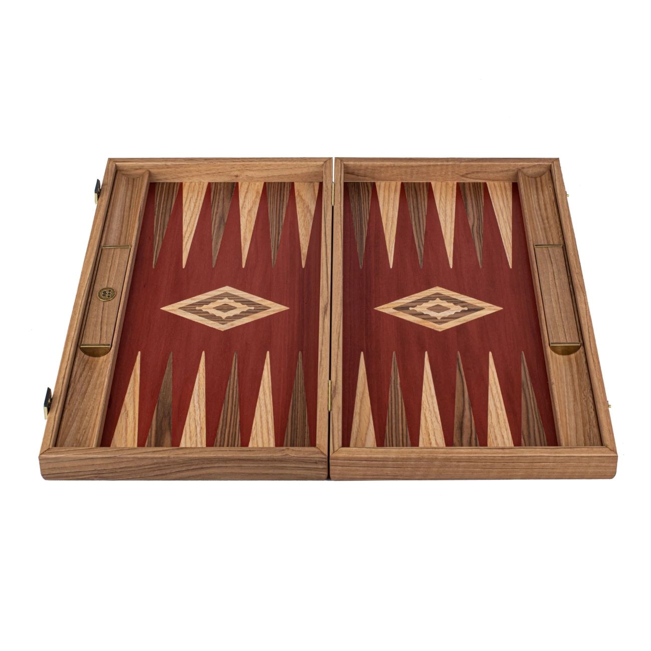 Set joc table / backgammon Stejar Rosu cu insertii nuc - eMAG.ro