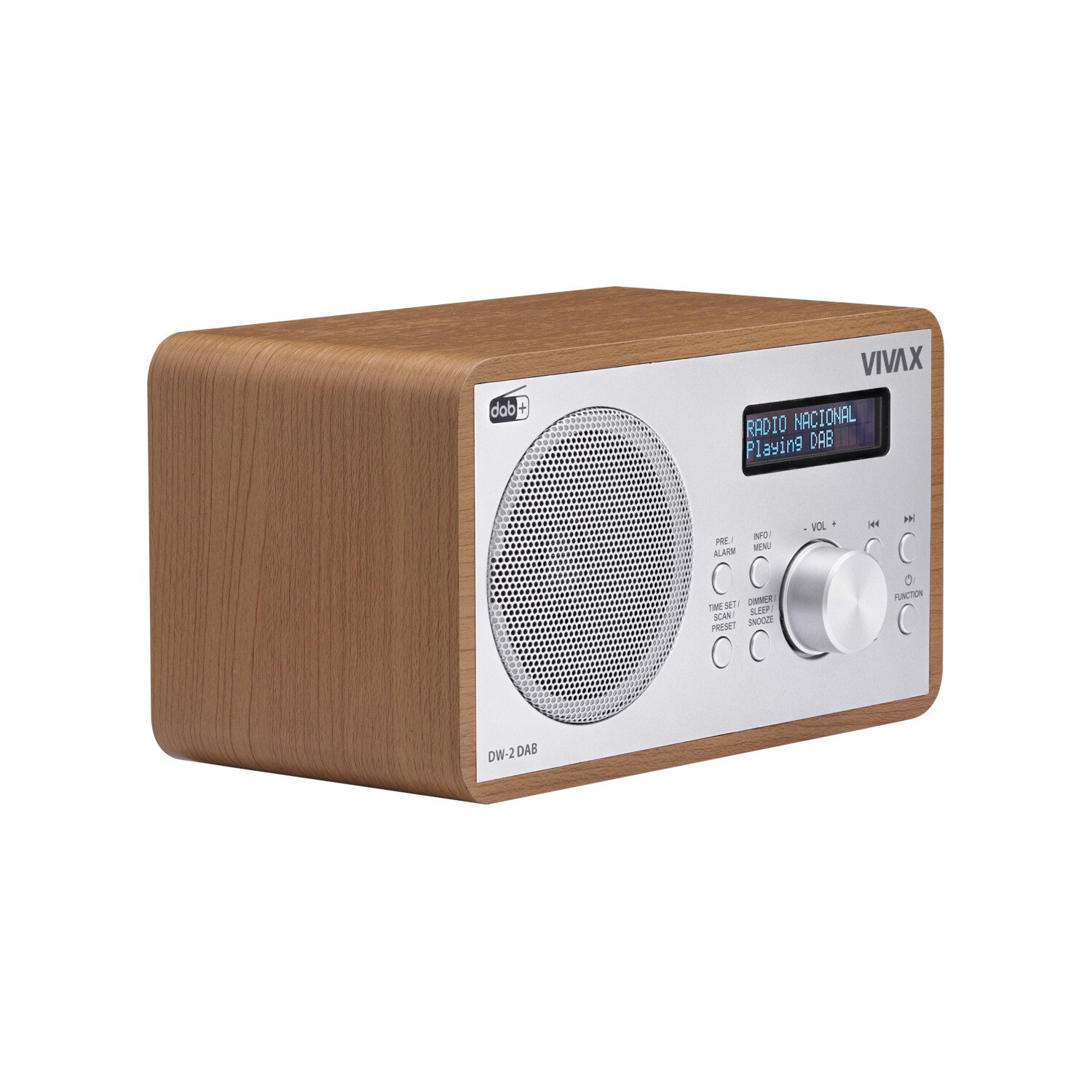 Radio cu ceas Vivax DW-2 DAB, 5W, FM, DAB+, Bluetooth, afisaj LED, 30 ...